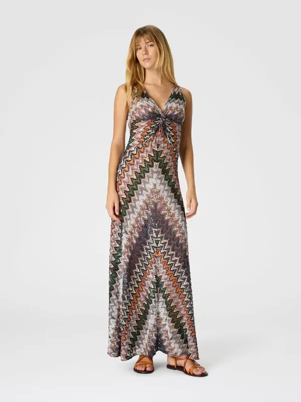 Missoni Sleeveless Gown With Tie Neckline