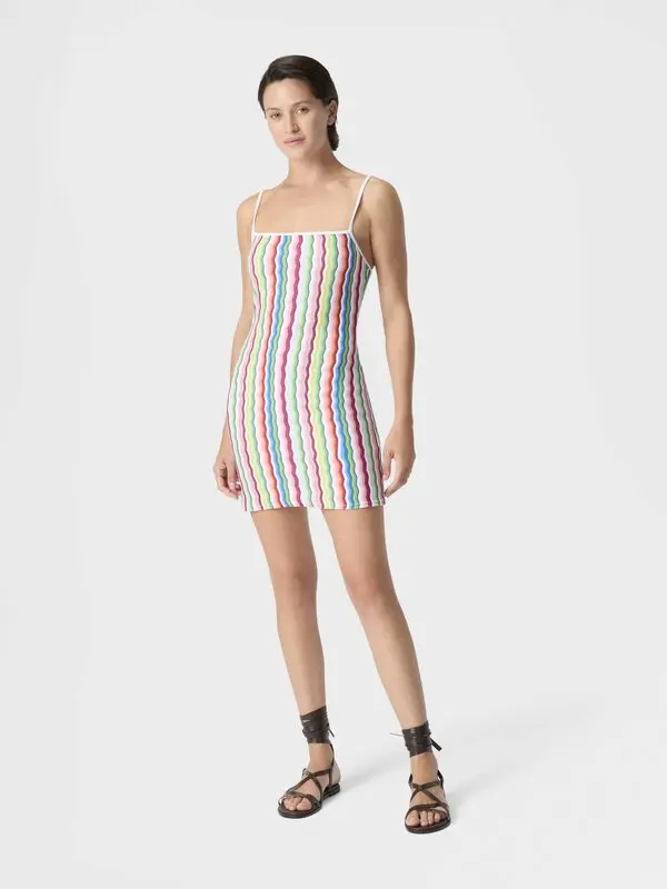 Missoni Mini Cover-up Dress In Terry Cloth With Zigzag Print - Multicoloured
