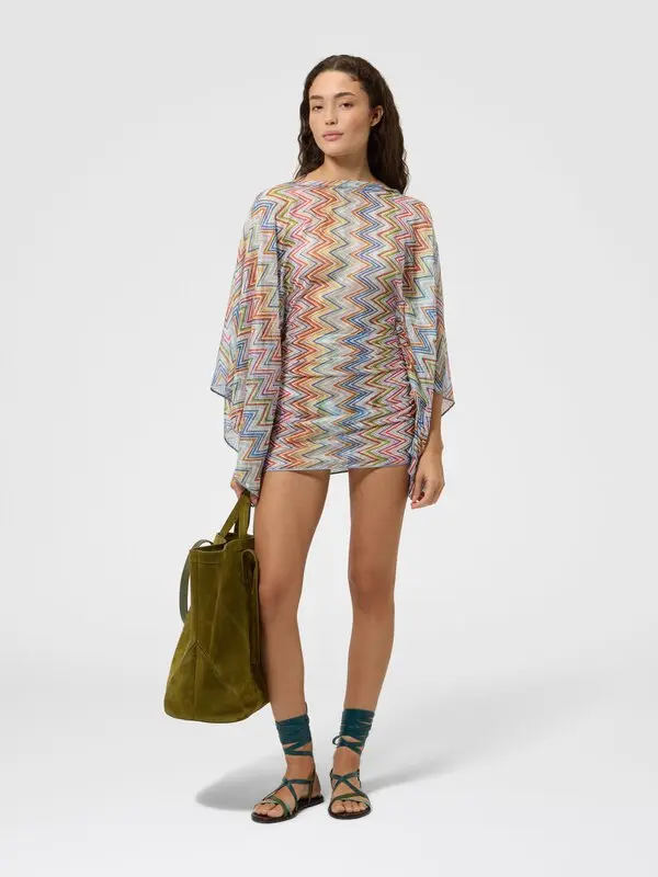 Missoni Short Cover-up Caftan With Batwing Sleeves