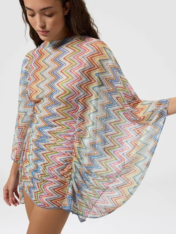 Missoni Short Cover-up Caftan With Batwing Sleeves