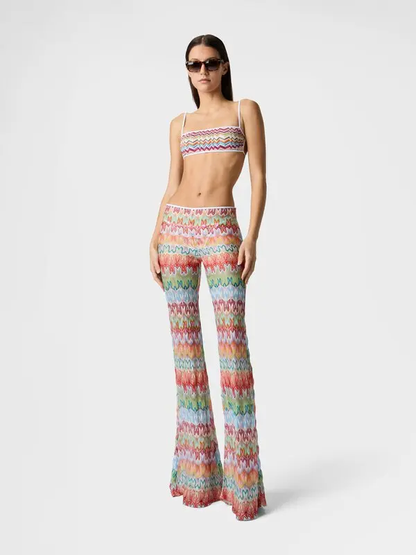 Missoni Flared Trousers In Floral-pattern Viscose