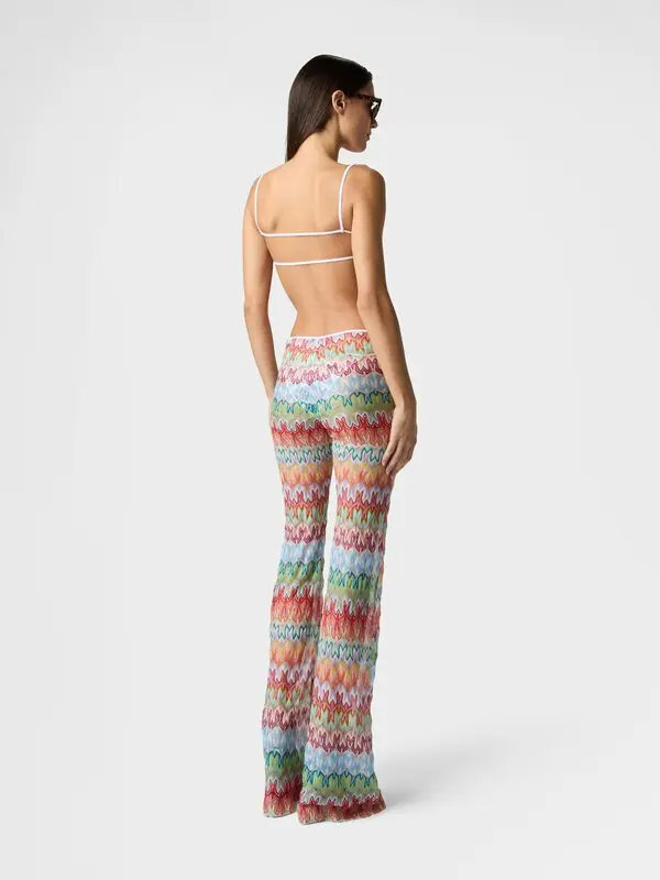 Missoni Flared Trousers In Floral-pattern Viscose
