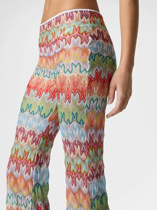 Missoni Flared Trousers In Floral-pattern Viscose