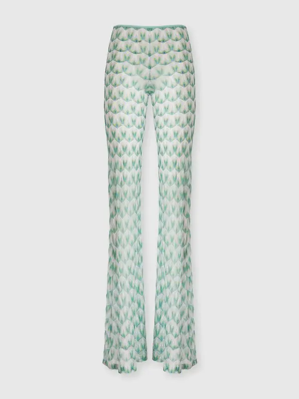 Missoni Flared Trousers In Floral-pattern Viscose