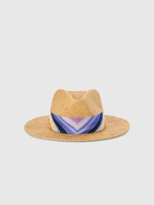 Missoni Straw Hat With Silk Ribbon