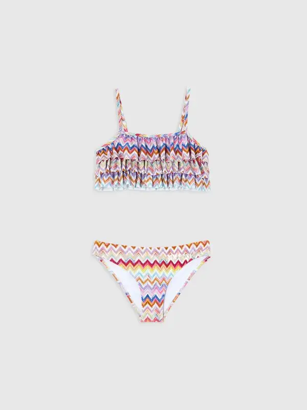 Missoni Bandeau Bikini With Zig Zag Print
