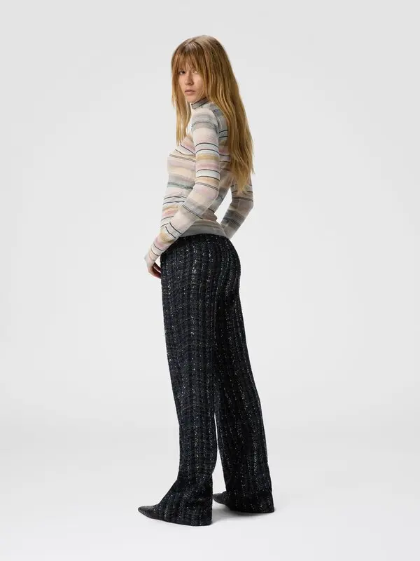 Missoni S Tailored Check And Wave Pattern Trousers
