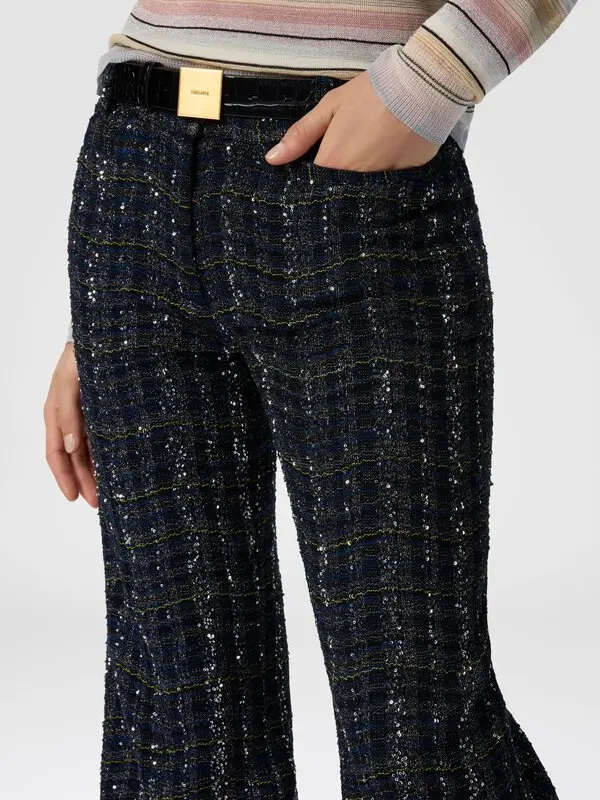 Missoni S Tailored Check And Wave Pattern Trousers