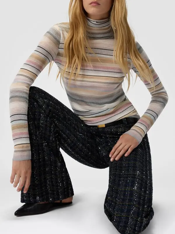 Missoni S Tailored Check And Wave Pattern Trousers