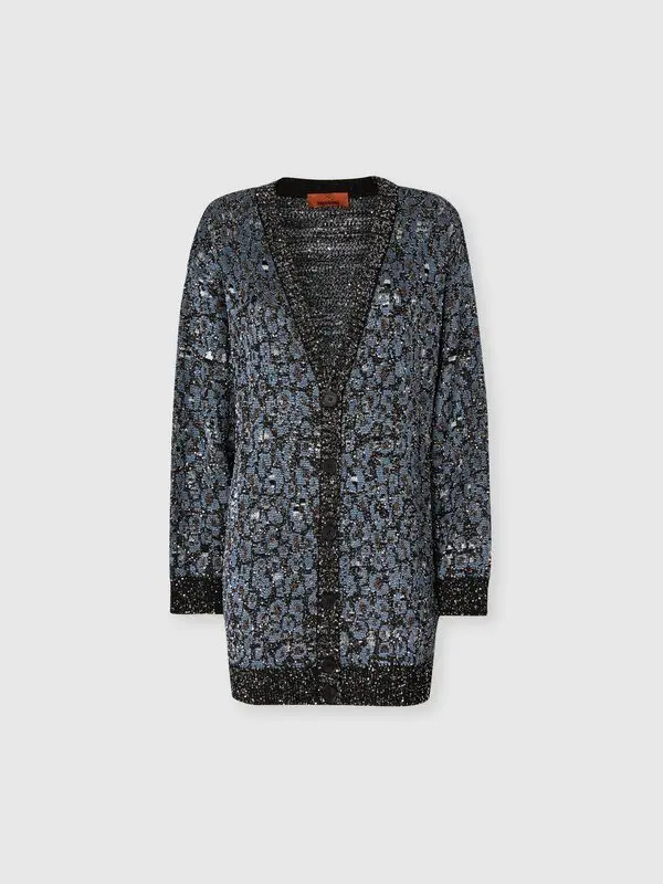 Missoni Oversized Cardigan In An Animal-print Jacquard Knit - Multicoloured