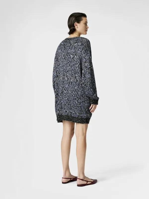 Missoni Oversized Cardigan In An Animal-print Jacquard Knit - Multicoloured