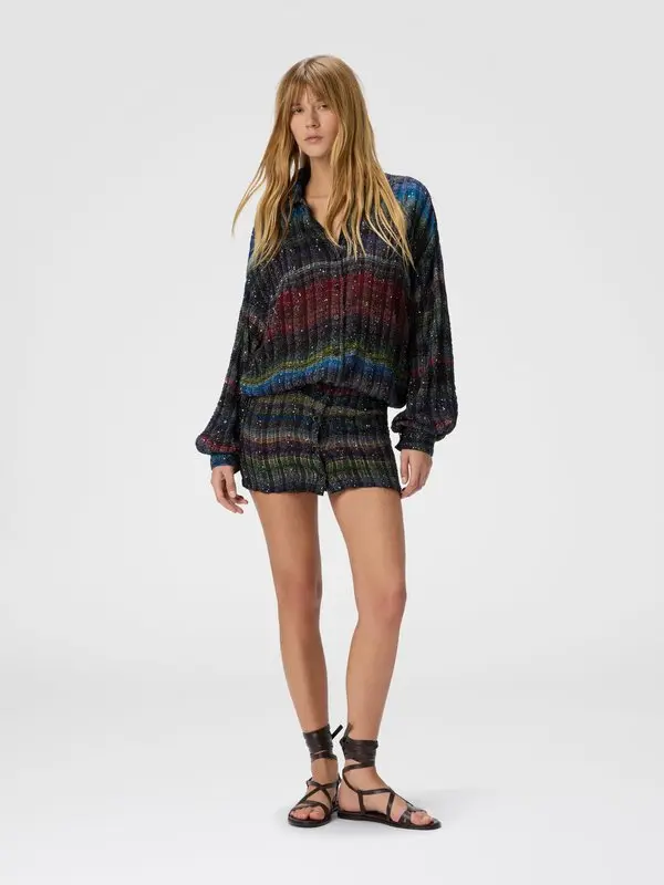 Missoni Midi Dress With V-neck And Wave Pattern