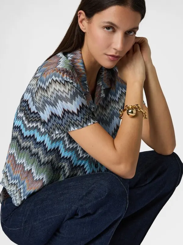 Missoni Snake-pattern Viscose Bowling Shirt