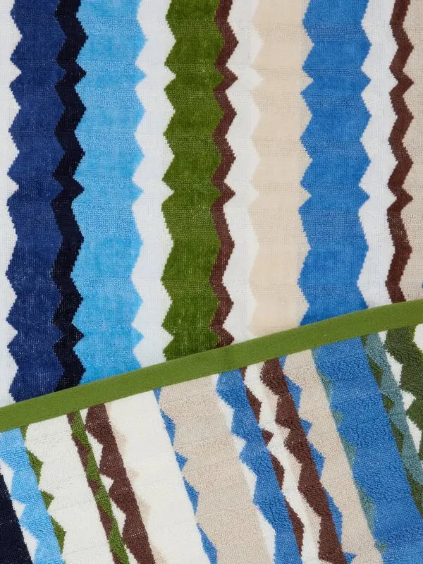 Missoni Eva Cotton Terry Bath Towel 100x150 Cm - Turquoise Multicoloured