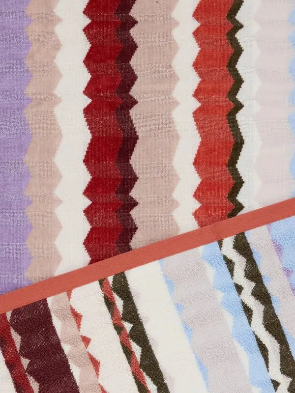 Missoni Eva Cotton Terry Bath Towel 100x150 Cm - Red Multicoloured