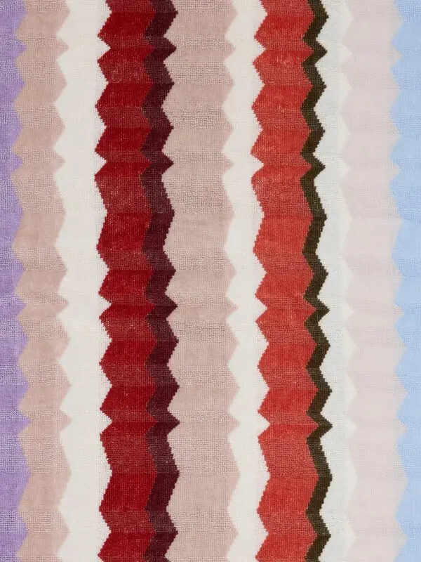 Missoni Eva Cotton Terry Bath Towel 100x150 Cm - Red Multicoloured