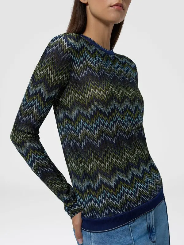 Missoni Viscose Sweater With Snake Motif - Multicoloured