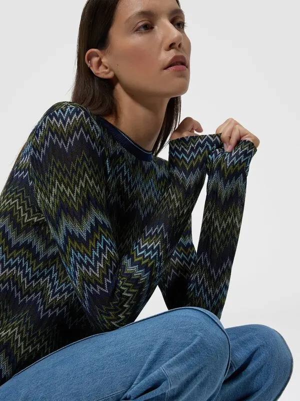 Missoni Viscose Sweater With Snake Motif - Multicoloured