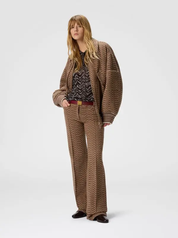 Missoni Bomber Jacket With Irregular Chevron Pattern