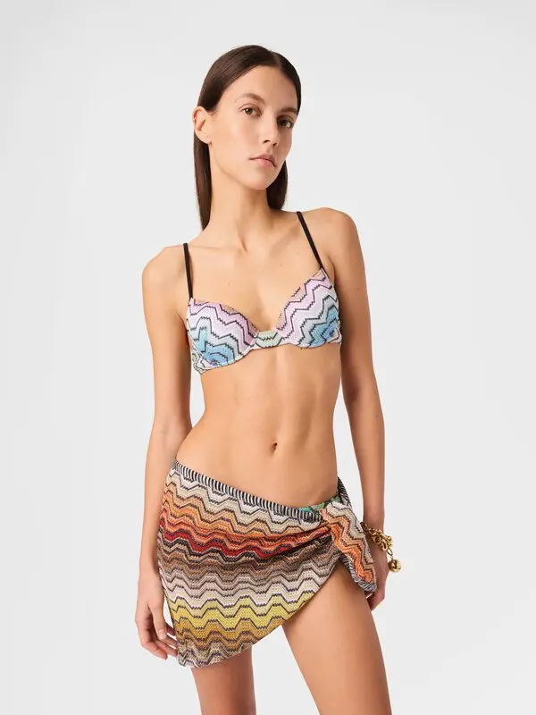 Missoni Short Pareo In Viscose Lamé Blend