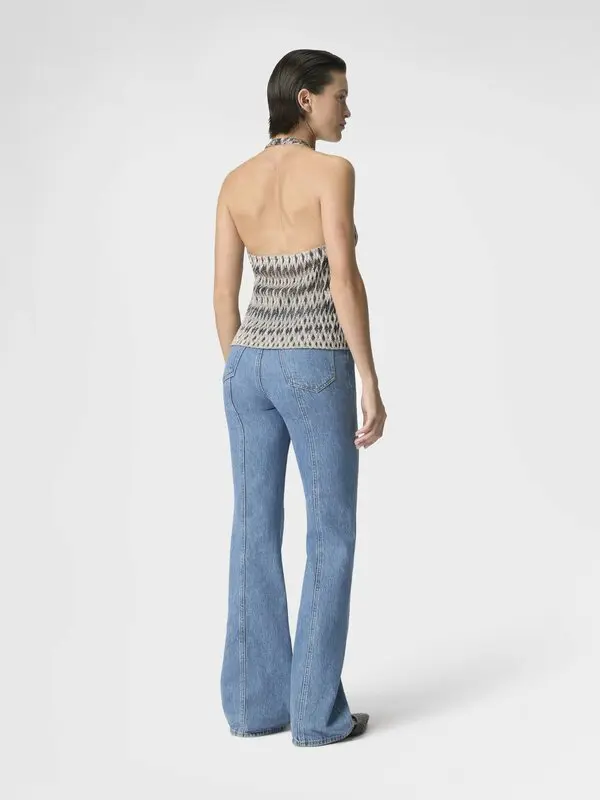Missoni 3d Diamond Mixed Viscose Top With Halter Neck