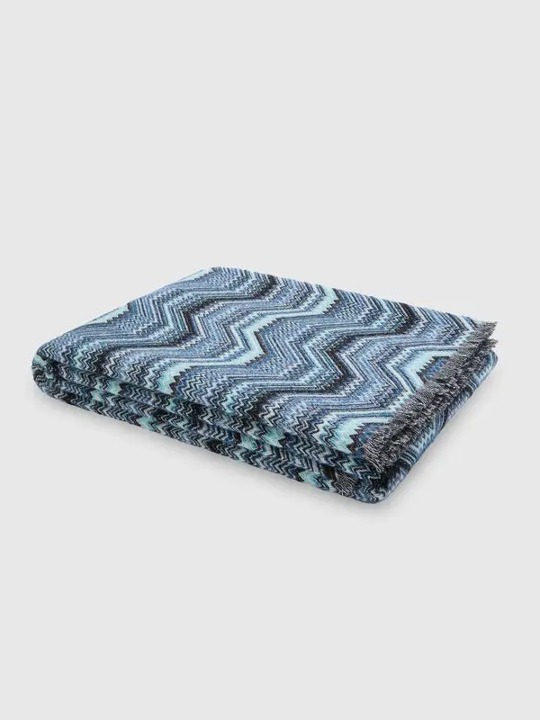 Missoni Merano Lamé Wool-blend Plaid 130x190 Cm - Blue,multicoloured