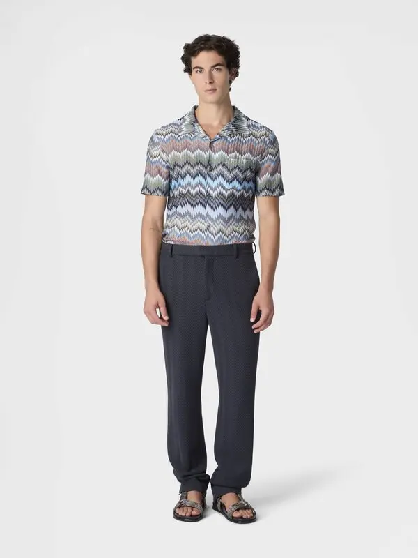 Missoni Classic Cotton And Viscose Zigzag Trousers