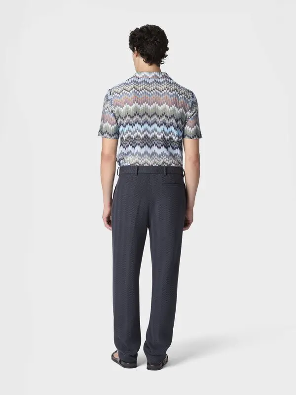 Missoni Classic Cotton And Viscose Zigzag Trousers