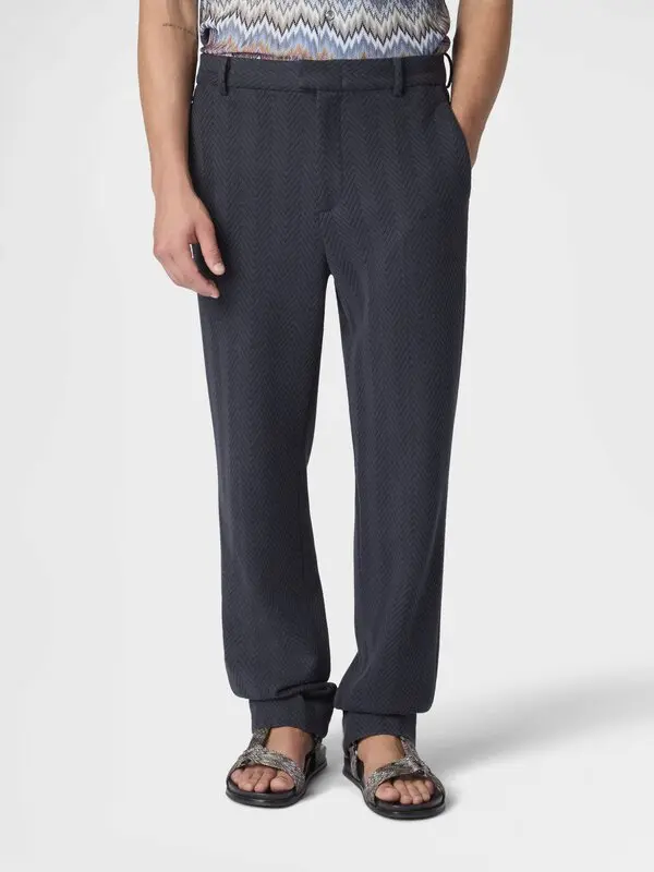 Missoni Classic Cotton And Viscose Zigzag Trousers