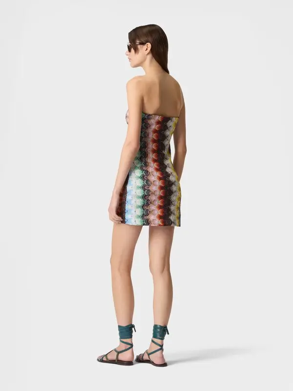 Missoni Lamé Viscose Bustier Mini Dress - Multicoloured