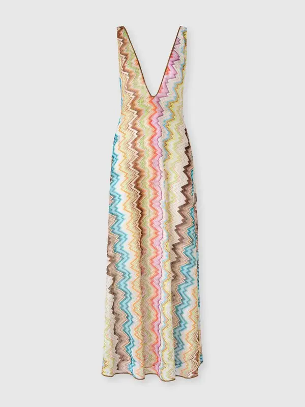 Missoni Long Cover-up With Deep V-neckline - Multicoloured