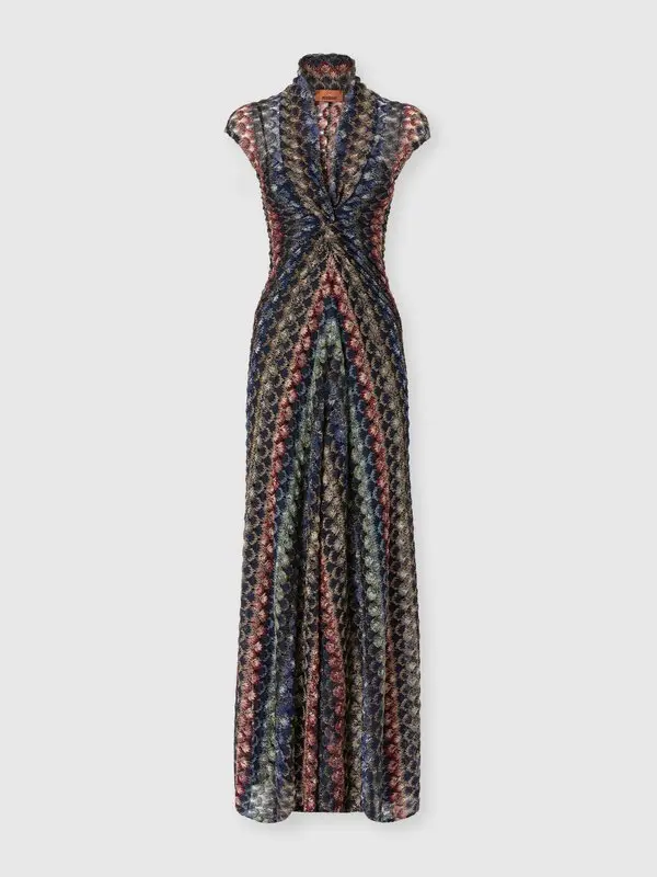 Missoni Long Lace Dress With Knot Detail