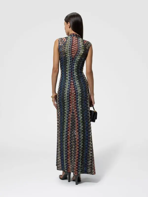 Missoni Long Lace Dress With Knot Detail