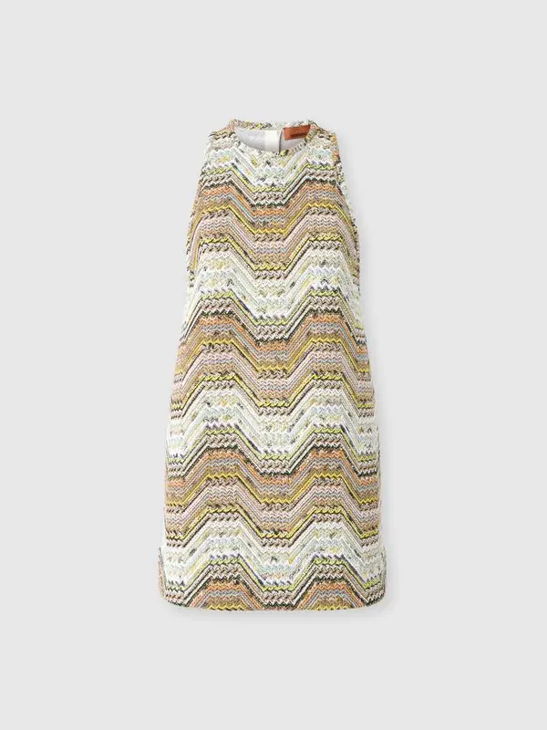 Missoni Sleeveless Mini Dress In Wool Blend