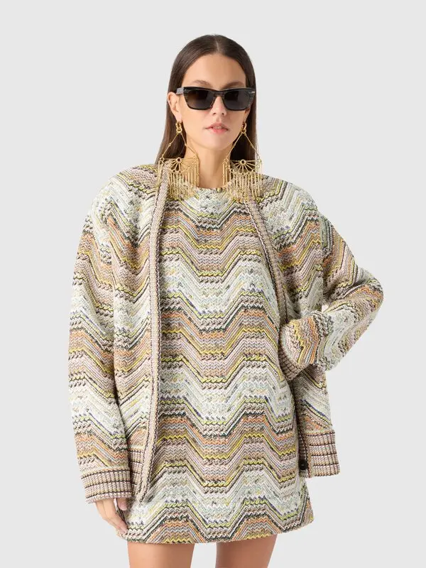 Missoni Sleeveless Mini Dress In Wool Blend