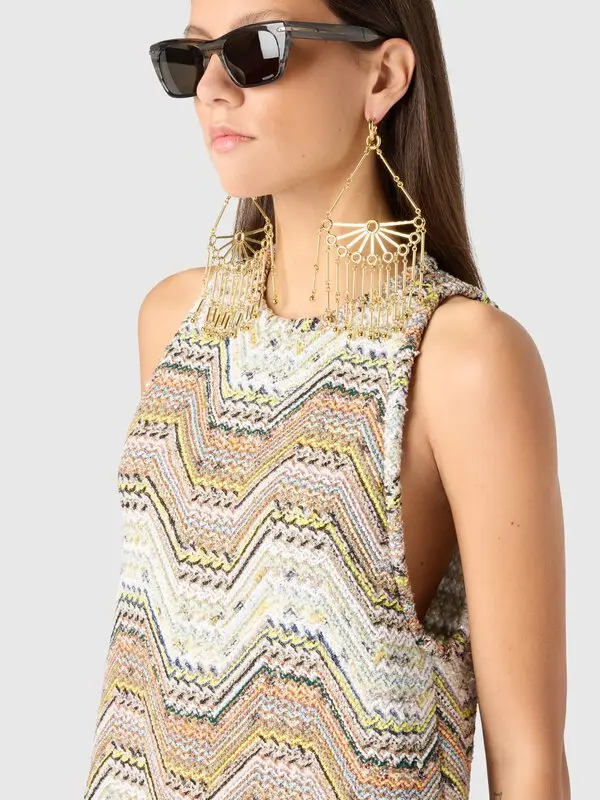 Missoni Sleeveless Mini Dress In Wool Blend