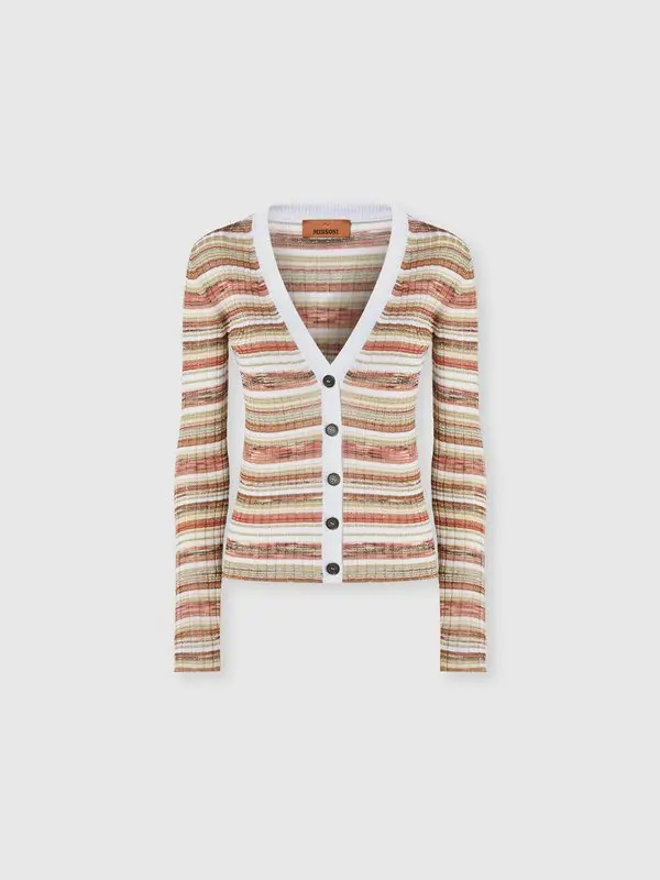 Missoni Ribbed Striped Viscose-blend Cardigan