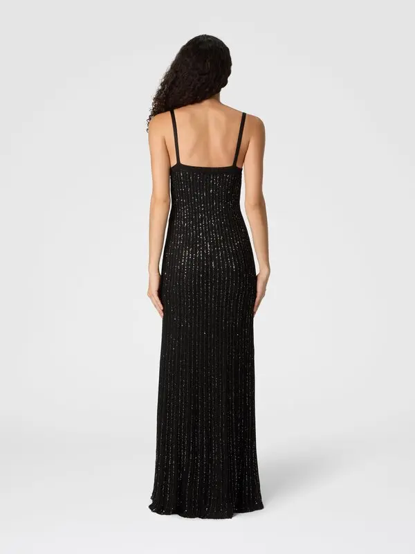 Missoni Sleeveless Mixed Viscose Lamé Gown With Sequins
