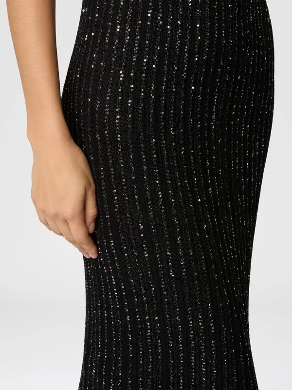 Missoni Sleeveless Mixed Viscose Lamé Gown With Sequins