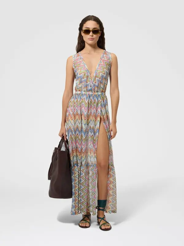 Missoni Long Zig Zag Tulle Cover-up Dress
