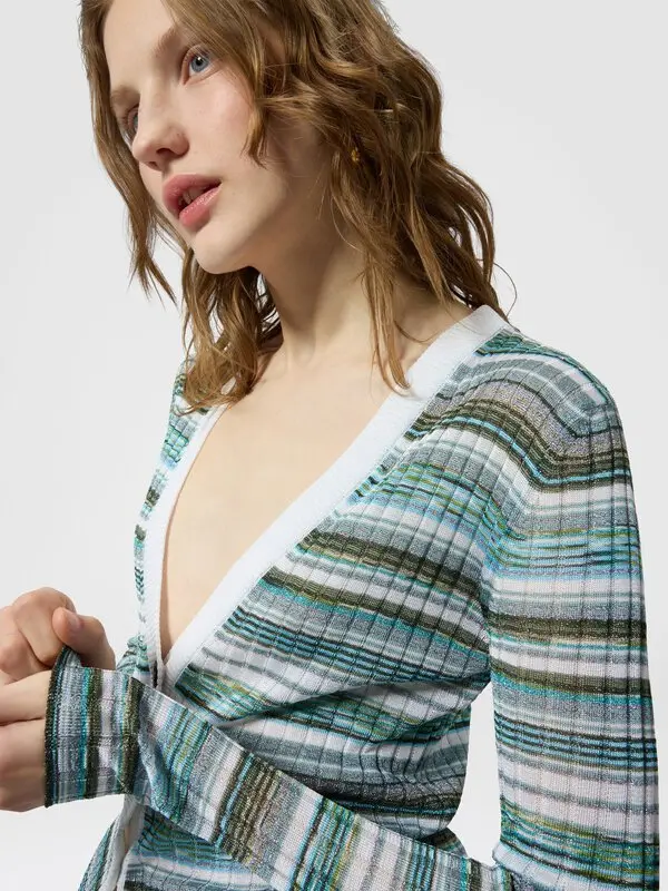 Missoni Ribbed Striped Viscose-blend Cardigan