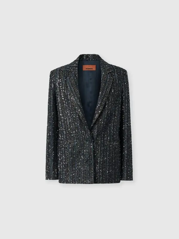 Missoni Striped Lamé Knit Blazer