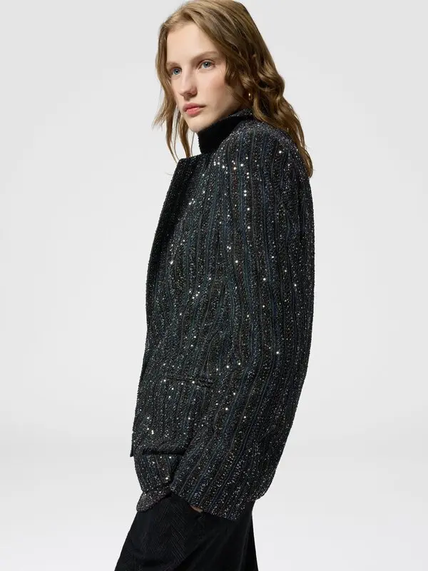 Missoni Striped Lamé Knit Blazer