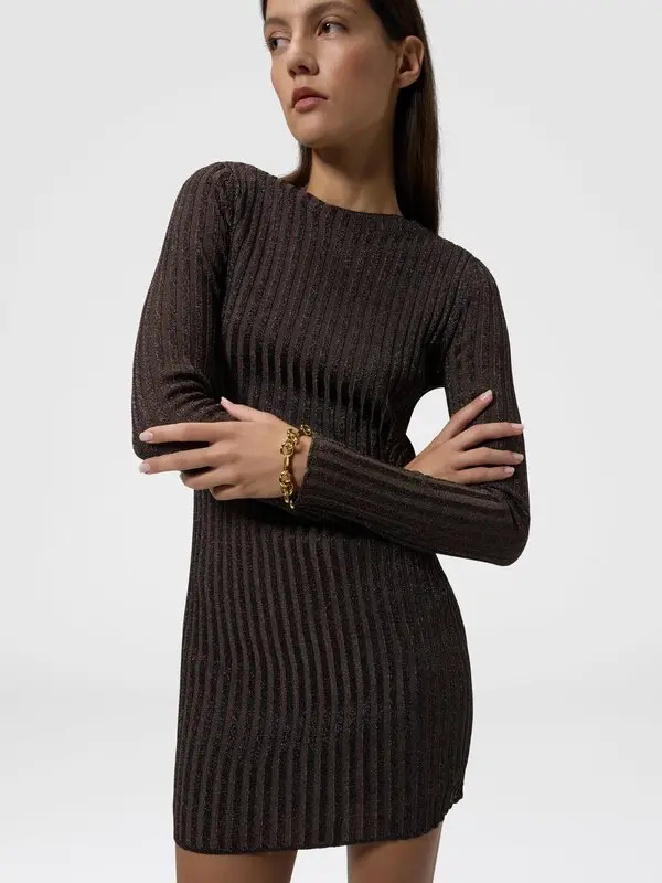 Missoni Ribbed Viscose Lamé Mini Dress