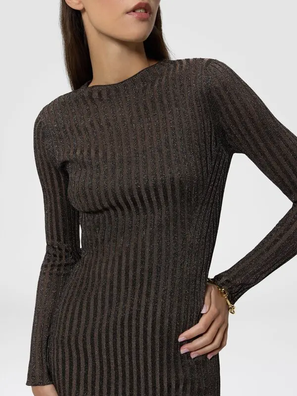 Missoni Ribbed Viscose Lamé Mini Dress