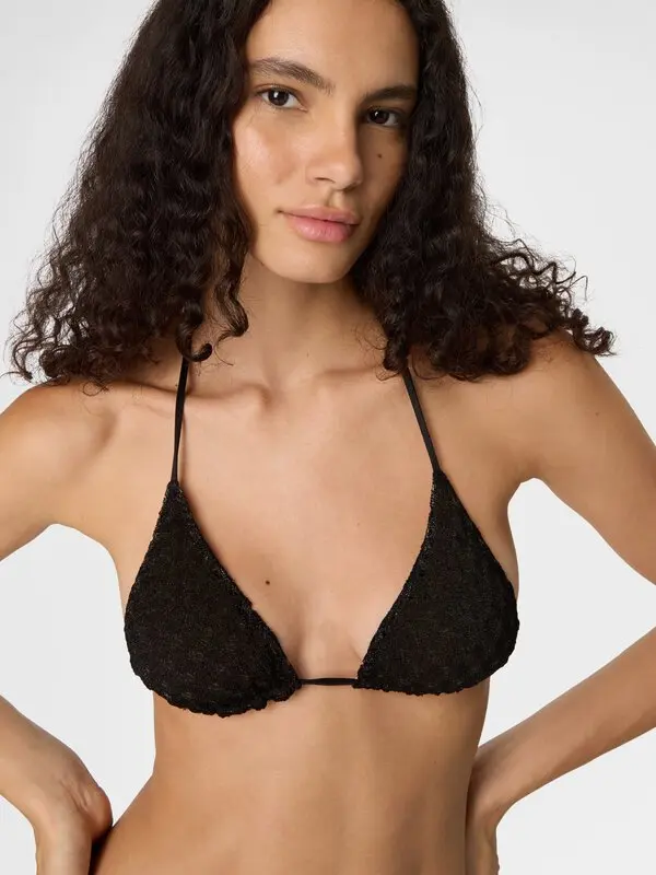 Missoni Triangle Bikini In Lamé Viscose With Raschel Workmanship