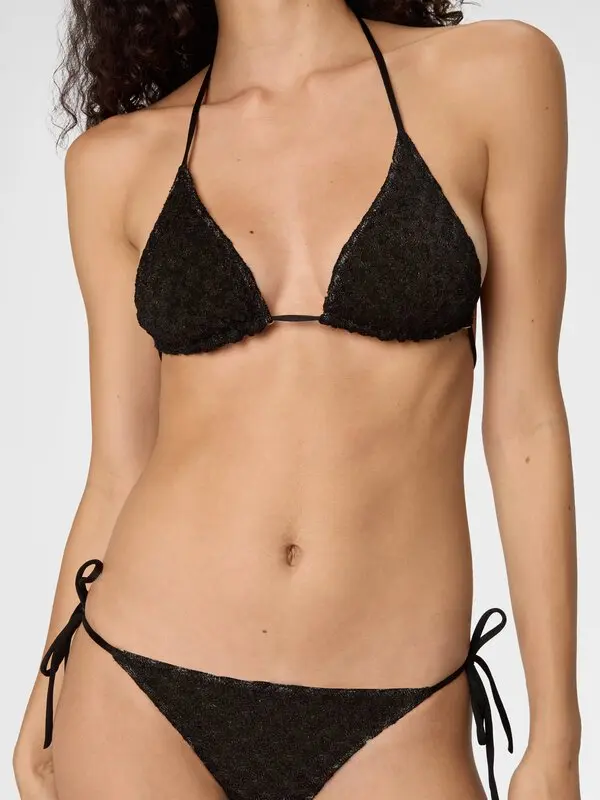 Missoni Triangle Bikini In Lamé Viscose With Raschel Workmanship
