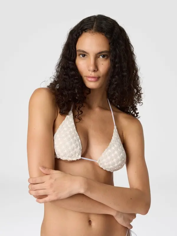 Missoni Triangle Bikini In Lamé Viscose With Raschel Workmanship