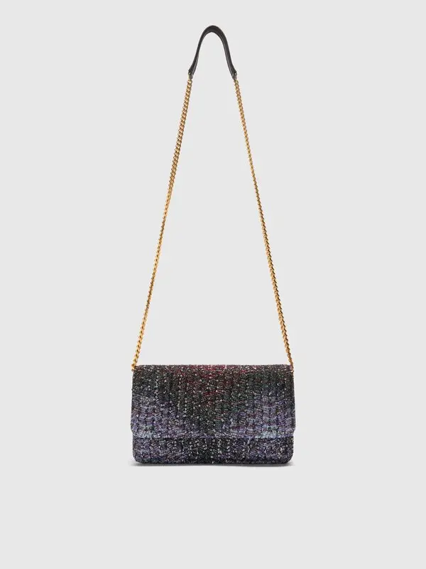 Missoni Leather And Canvas Wallet On Chain