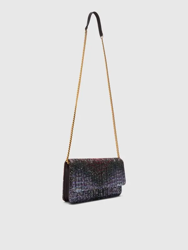 Missoni Leather And Canvas Wallet On Chain